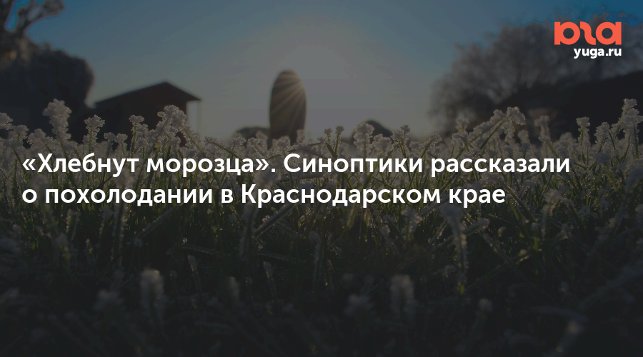 «Хлебнут морозца». Синоптики рассказали о похолодании в Краснодарском крае